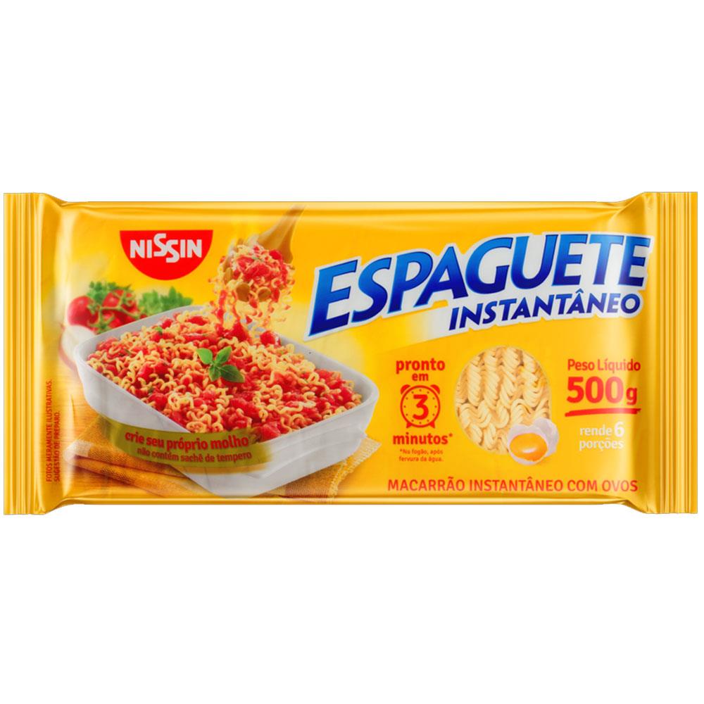 MACARRÃO INSTANTÂNEO NISSIN 500G ESPAGUETE - lavagnoli
