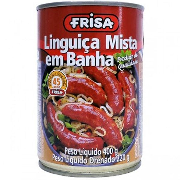 LINGUIÇA MISTA FRISA BANHA 400G - lavagnoli