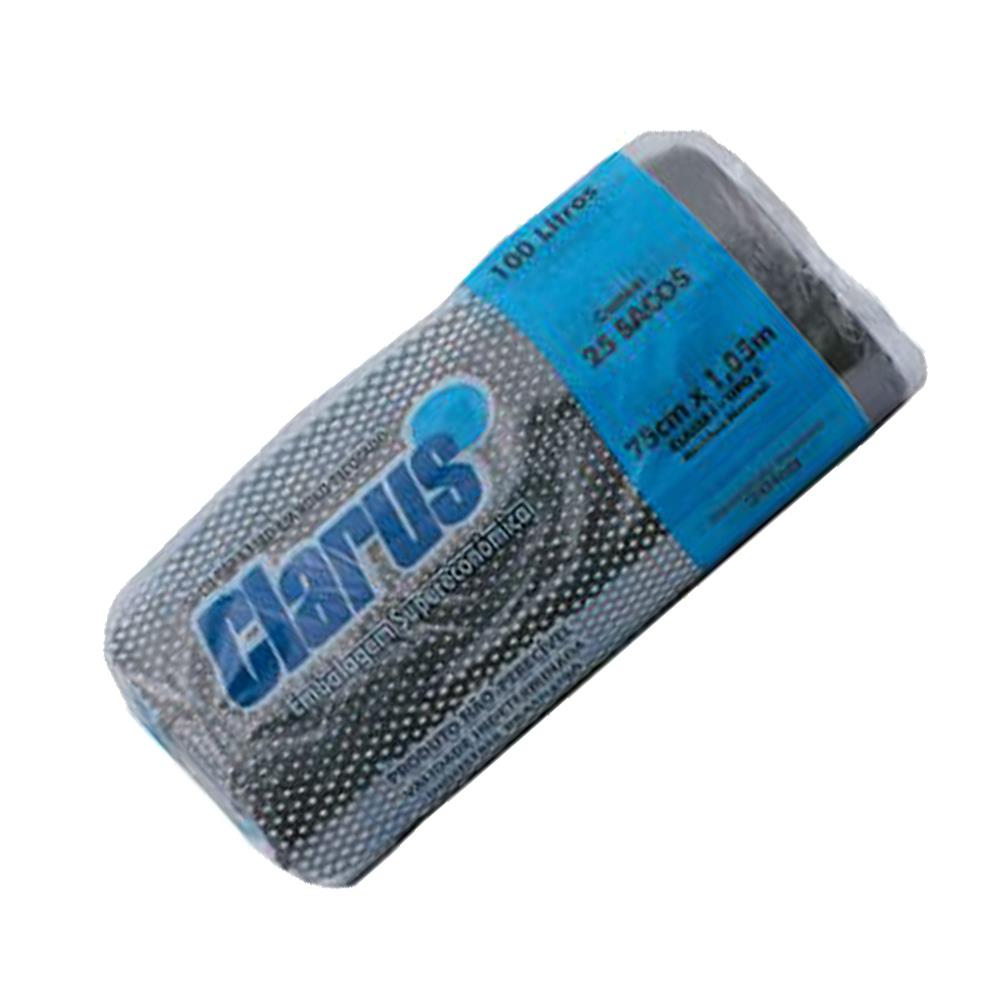 SACO LIXO CLARUS RL 100L 25UN PRETO - lavagnoli