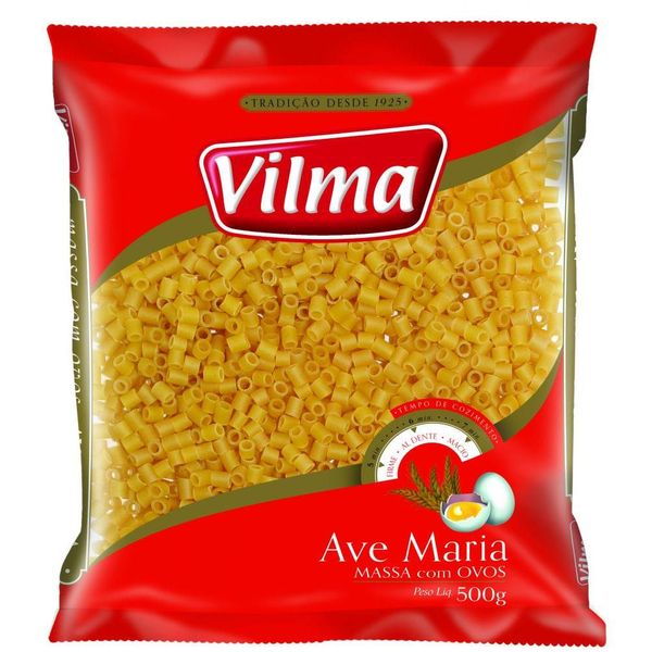 MACARRÃO VILMA OVOS 500G AVE MARIA - lavagnoli