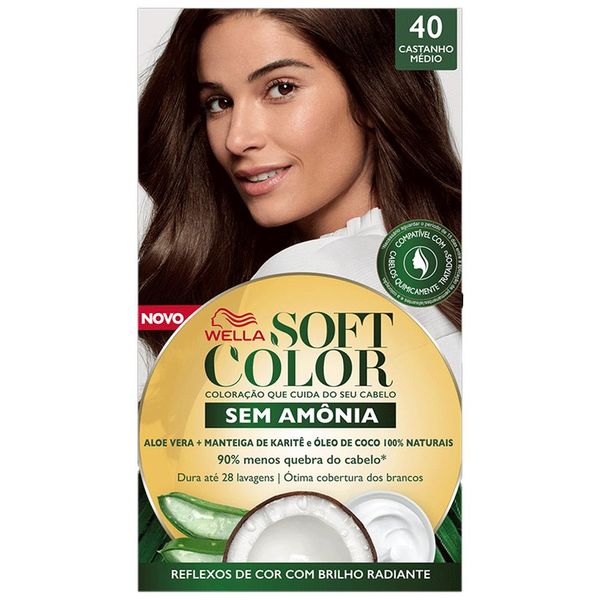 TINTURA SOFT COLOR 40 CASTANHO MÉDIO - lavagnoli