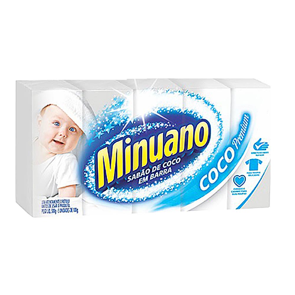 SABÃO MINUANO 5X100G COCO - lavagnoli