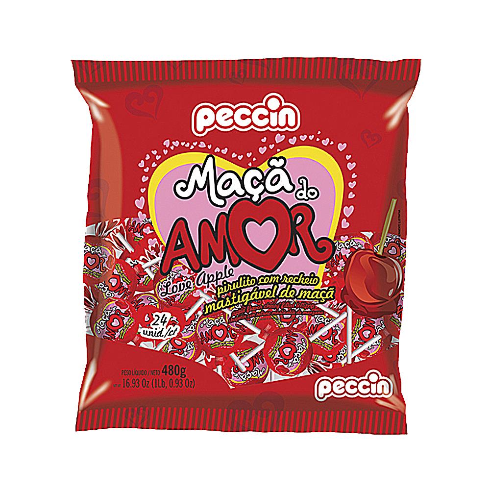 PIRULITO PECCIN 480G MAÇÃ AMOR - lavagnoli