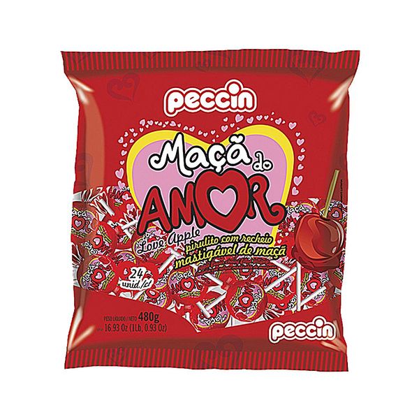 PIRULITO PECCIN 480G MAÇÃ AMOR - lavagnoli