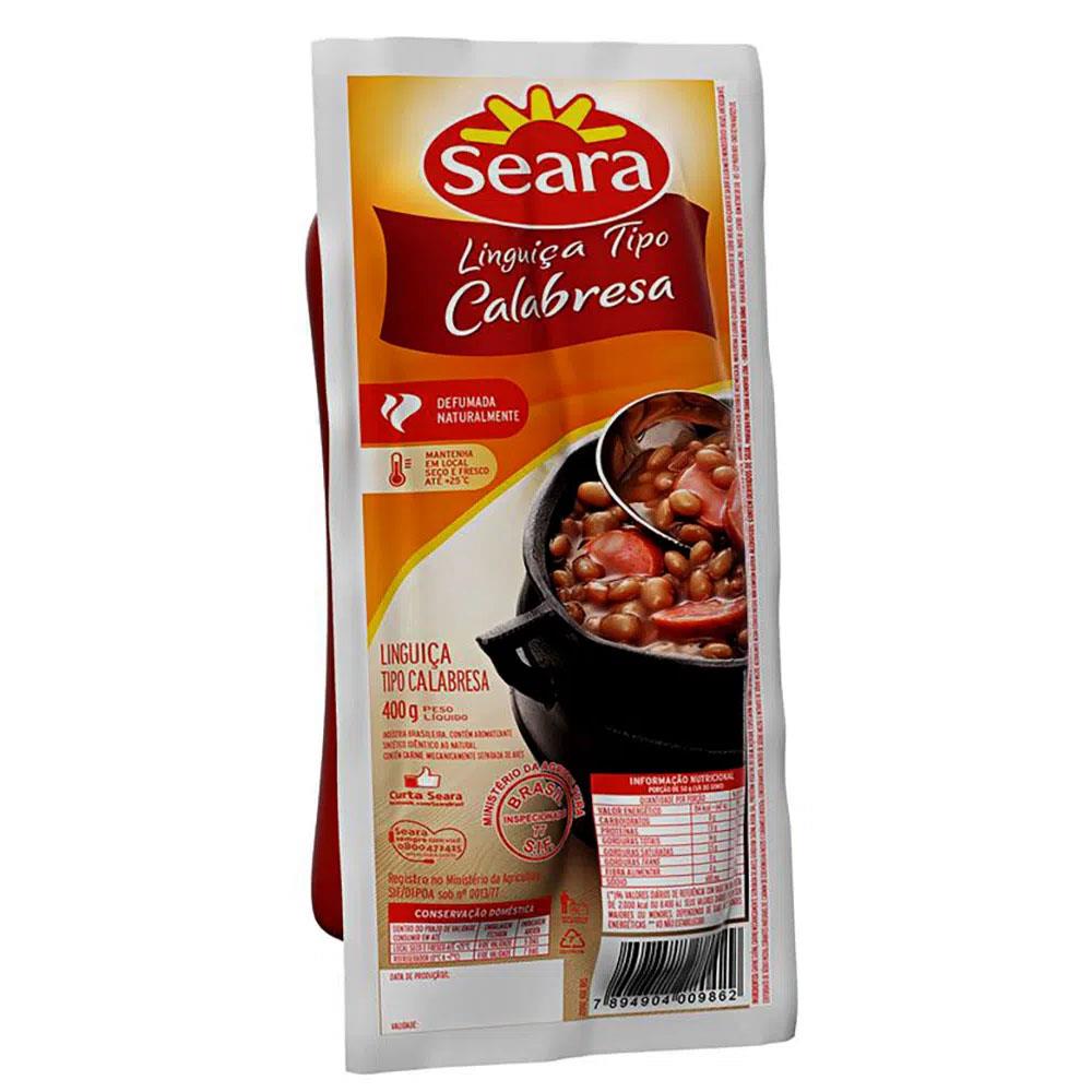LINGUIÇA CALABRESA SEARA 400G DEFUMADA - lavagnoli