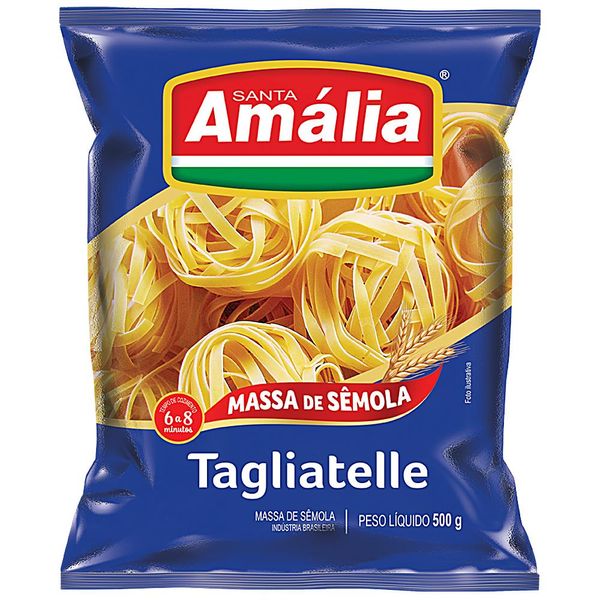 MACARRÃO SANTA AMÁLIA SÊMOLA 500G TAGLIATELLE 10 - lavagnoli