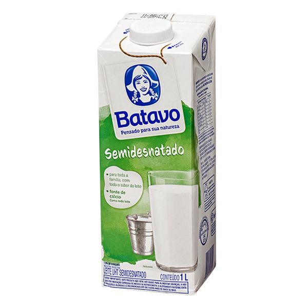 LEITE BATAVO UHT 1L SEMIDESNATADO - lavagnoli