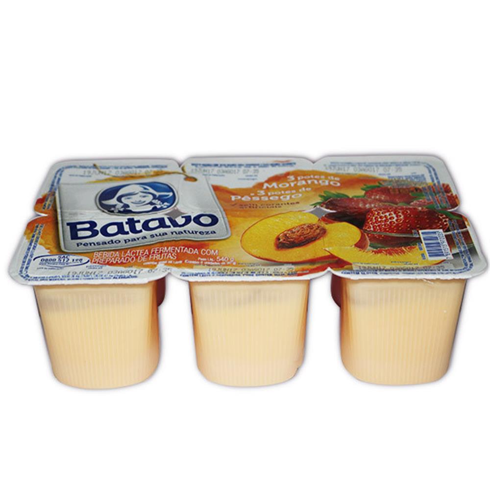 BEBIDA LACTEA BATAVO 540G MORANGO/PESSEGO - lavagnoli