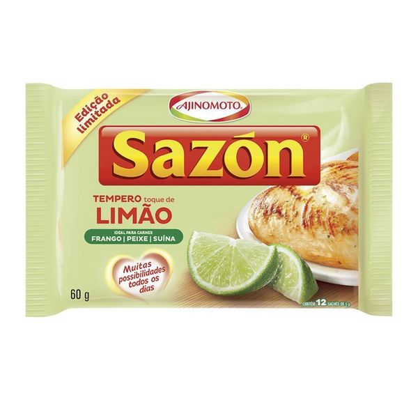 TEMPERO SAZON 60G TOQUE LIMÃO - lavagnoli