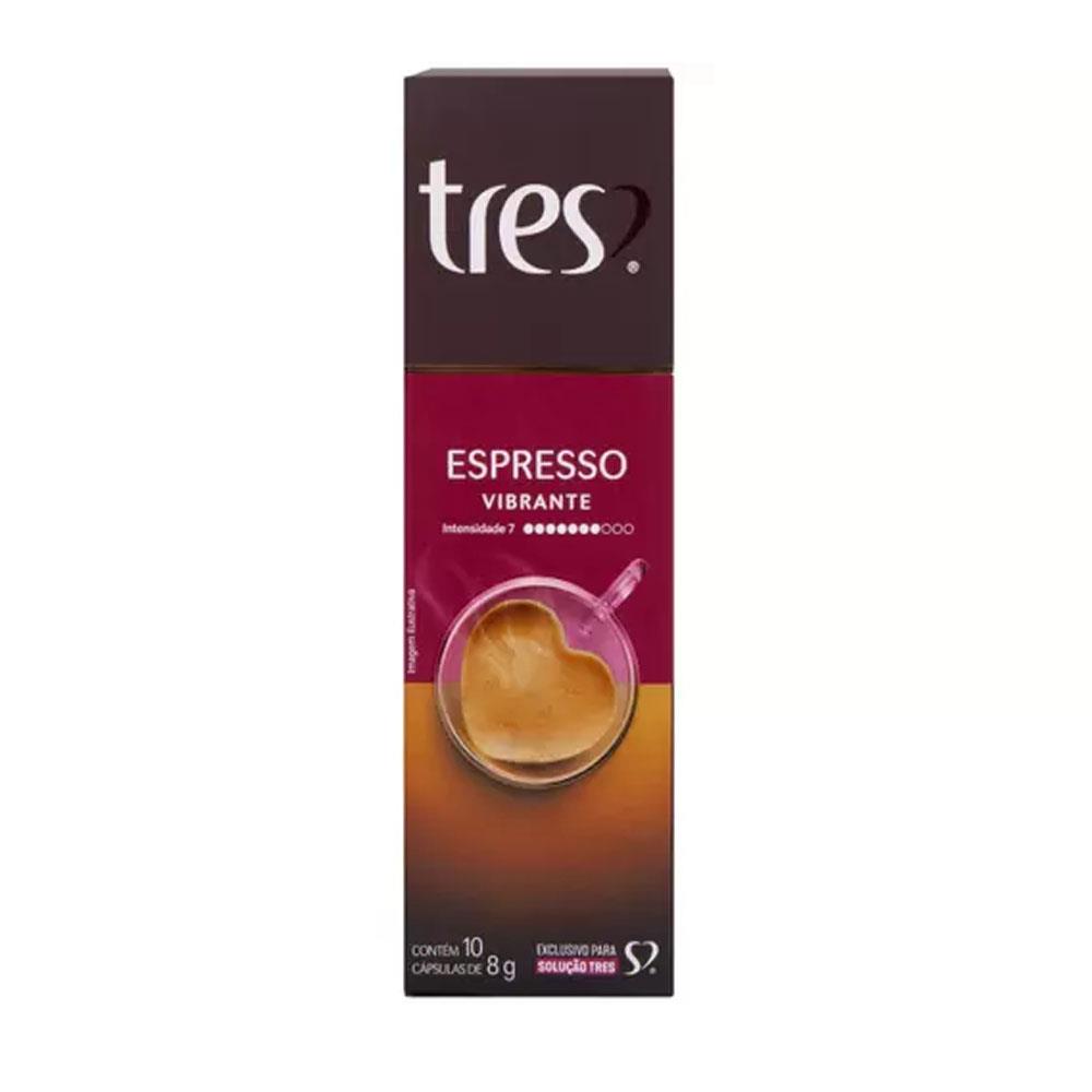 CAFÉ CÁPSULA TRÊS ESPRESSO 10UN VIBRANTE - lavagnoli