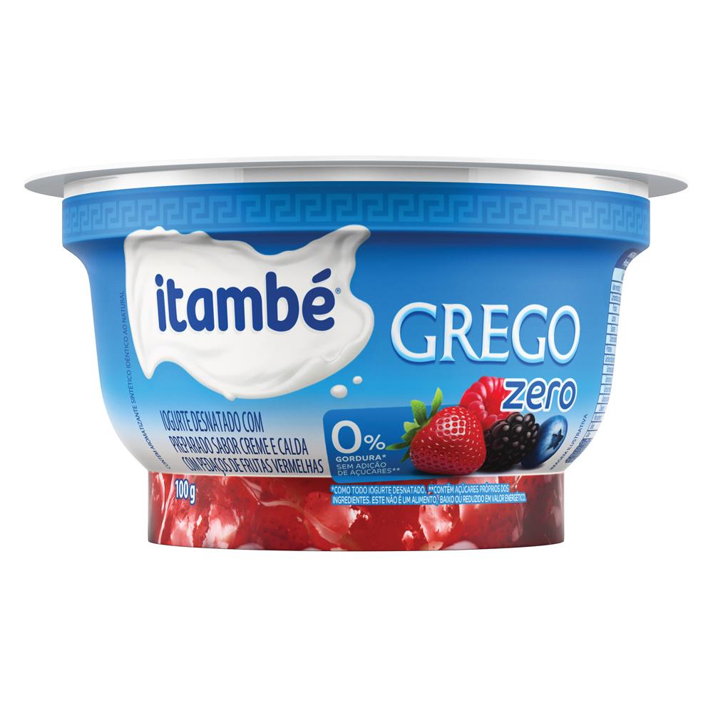IOGURTE ITAMBÉ GREGO ZERO 100G MORANGO - lavagnoli