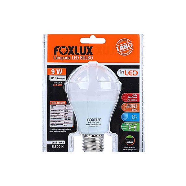 LÂMPADA FOXLUX BIVOLT 9W A60 - lavagnoli