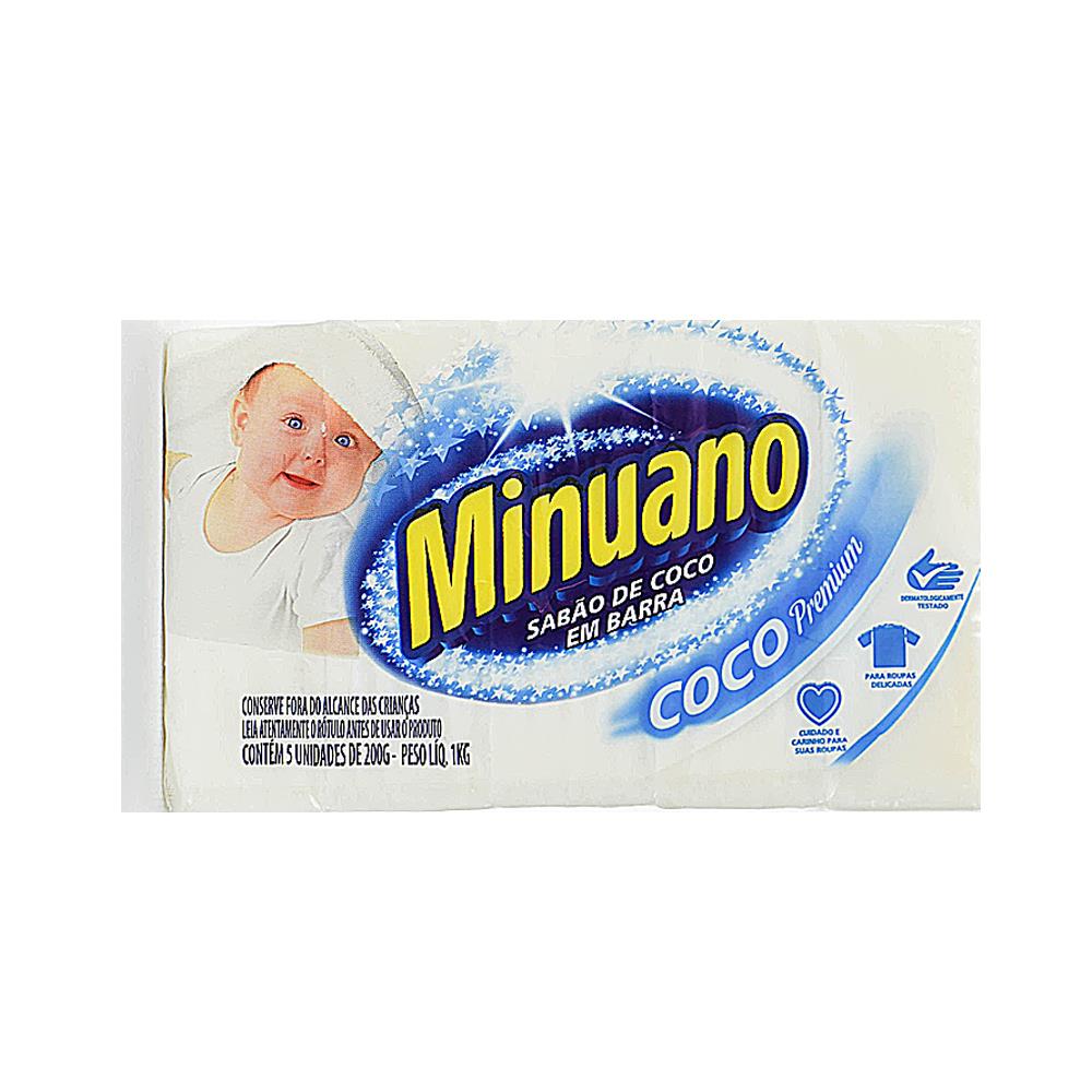 SABÃO BARRA MINUANO 200G COCO - lavagnoli