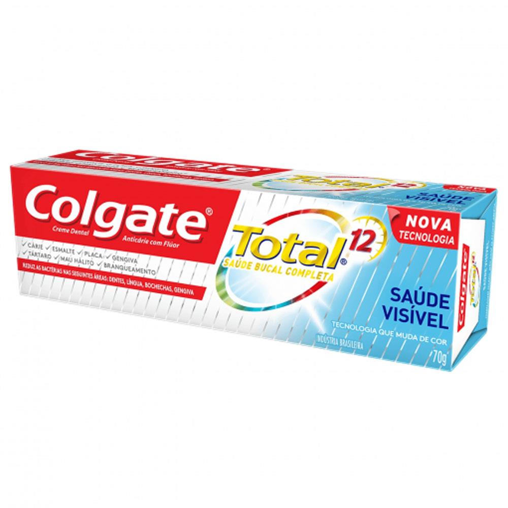 CREME DENTAL COLGATE TOTAL12 70G SAÚDE VISÍVEL - lavagnoli