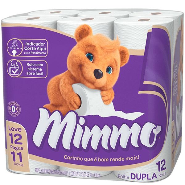 PAPEL HIGIÊNICO MIMMO LEVE 12 PAGUE 11 X 30M NEUTRO - lavagnoli