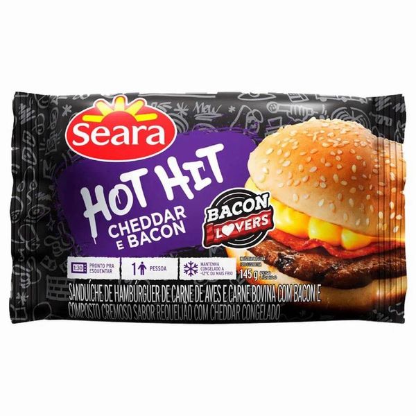 HOT HIT SEARA CHEDDAR/BACON 145G - lavagnoli