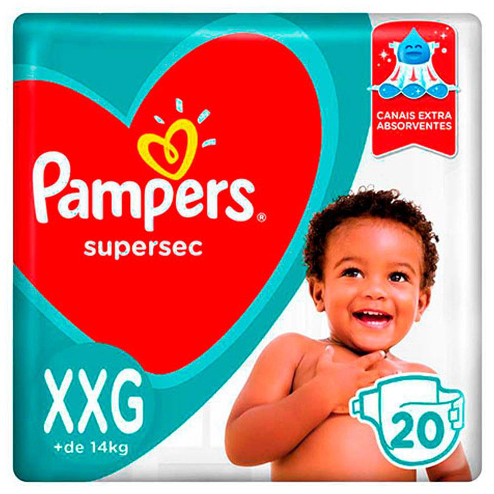 FRALDA PAMPERS SUPERSEC PACOTÃO 20UN XXG - lavagnoli