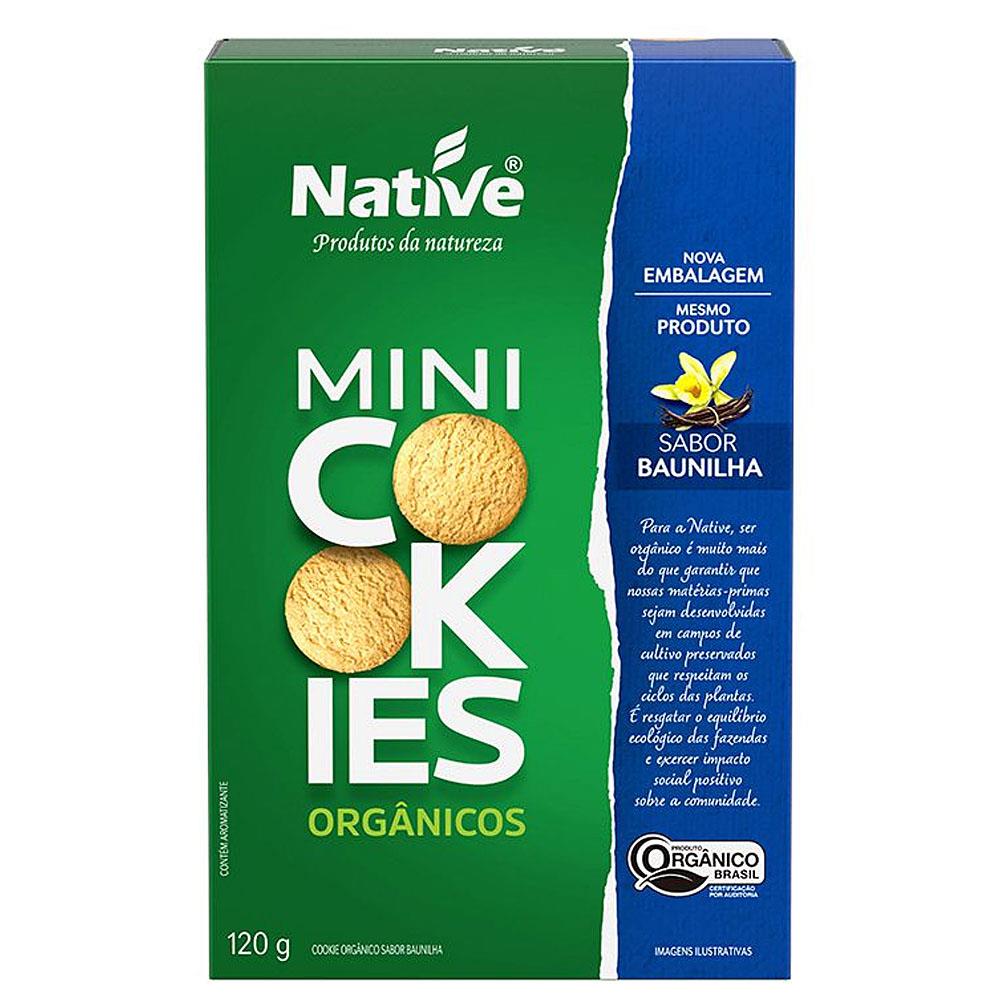 COOKIES NATIVE MINI ORGÂNICO 120G BAUNILHA - lavagnoli