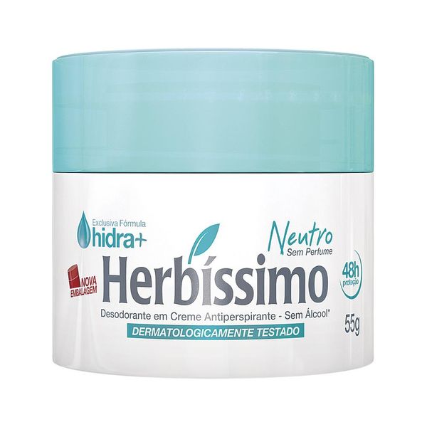 DESODORANTE HERBÍSSIMO CREME 55G S/PERFUME - lavagnoli