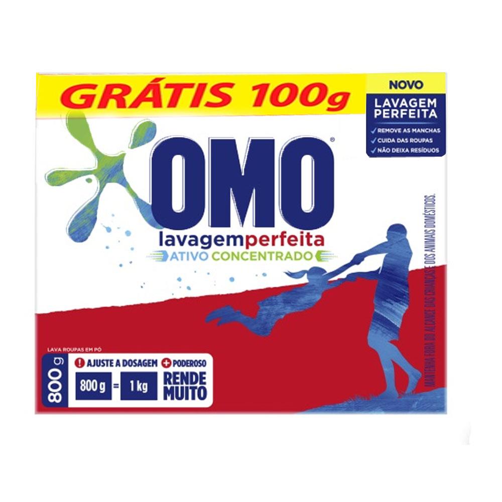 SABÃO PÓ OMO LEVE 800 PAGUE 700G LAVAGEM PERFEITA - lavagnoli