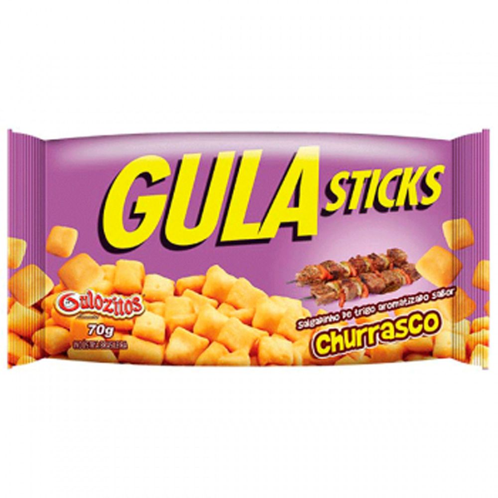 SALGADINHO GULA STICKS 70G CHURRASCO - lavagnoli