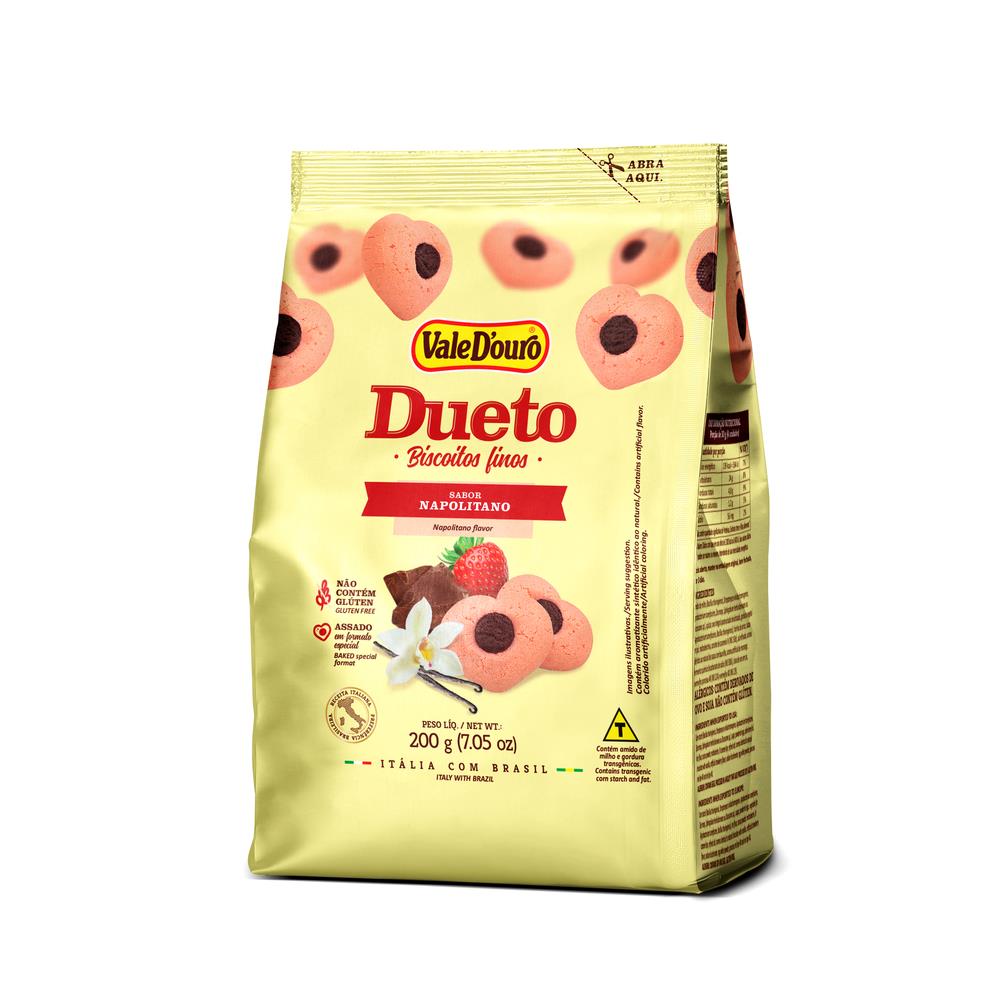 BISCOITO DUETO 200G CORAÇÃO NAPOLITANO - lavagnoli