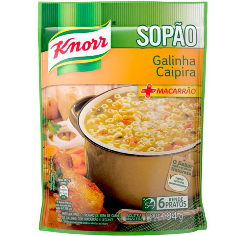 SOPÃO KNORR 194G GALINHA CAIPIRA - lavagnoli