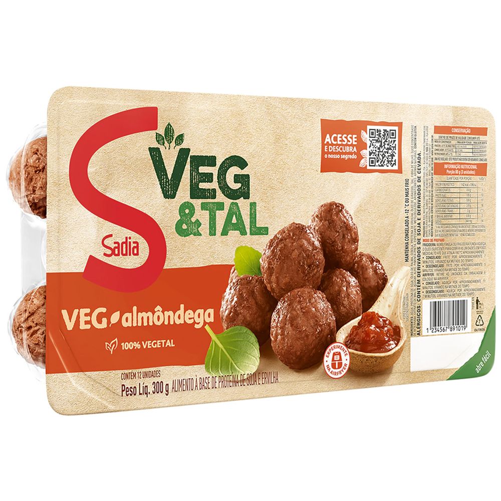ALMÔNDEGA SADIA VEG E TAL 300G - lavagnoli