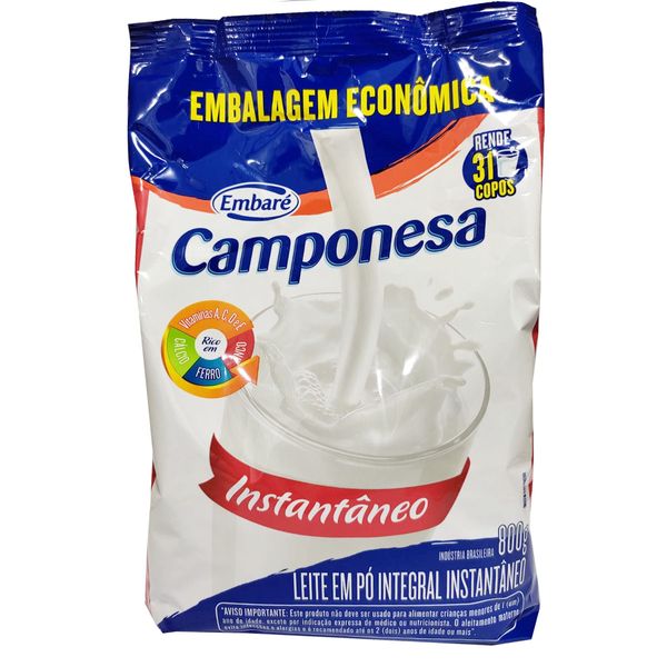LEITE PÓ CAMPONESA SACHÊ 750G INSTANTÂNEO - lavagnoli