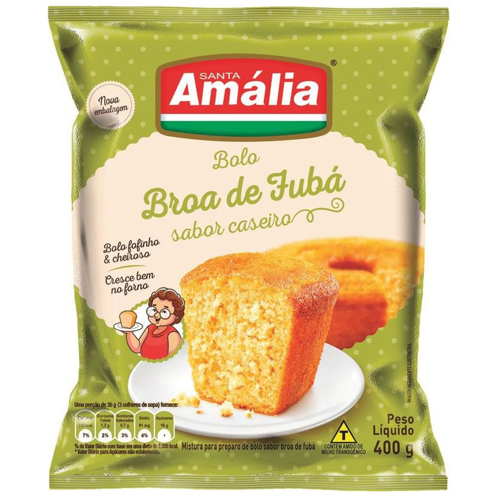 MISTURA BOLO AMÁLIA 400G BROA FUBA - lavagnoli