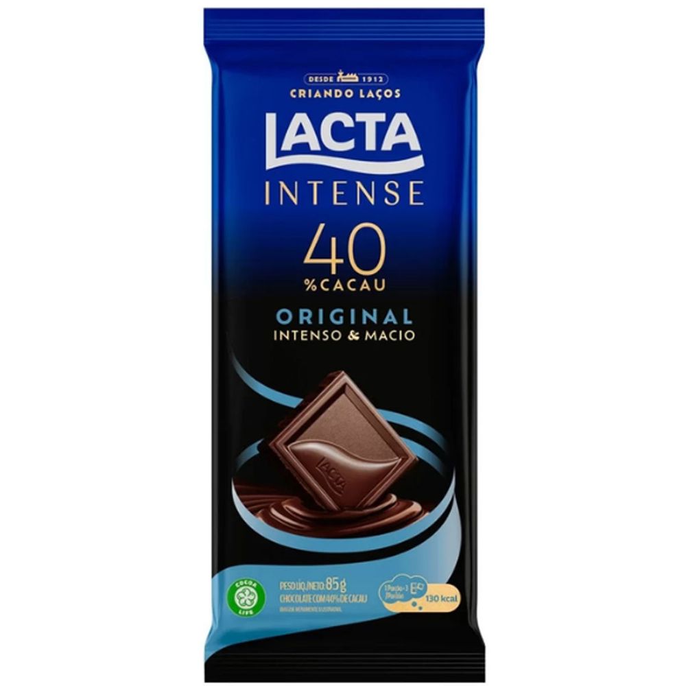 TABLETE LACTA INTENSE 85G 40% ORIGINAL - lavagnoli