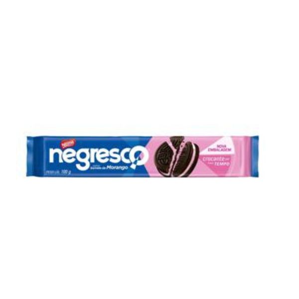 BISCOITO RECHEADO NEGRESCO 100G MORANGO - lavagnoli