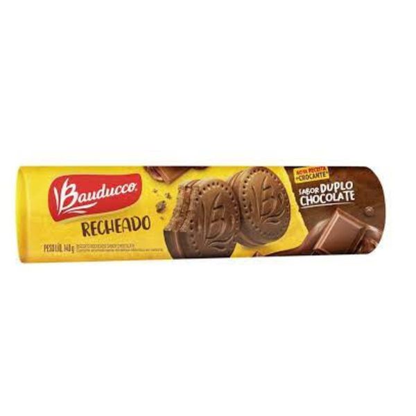 BISCOITO RECHEADO BAUDUCCO 140G DUPLO CHOCOLATE - lavagnoli