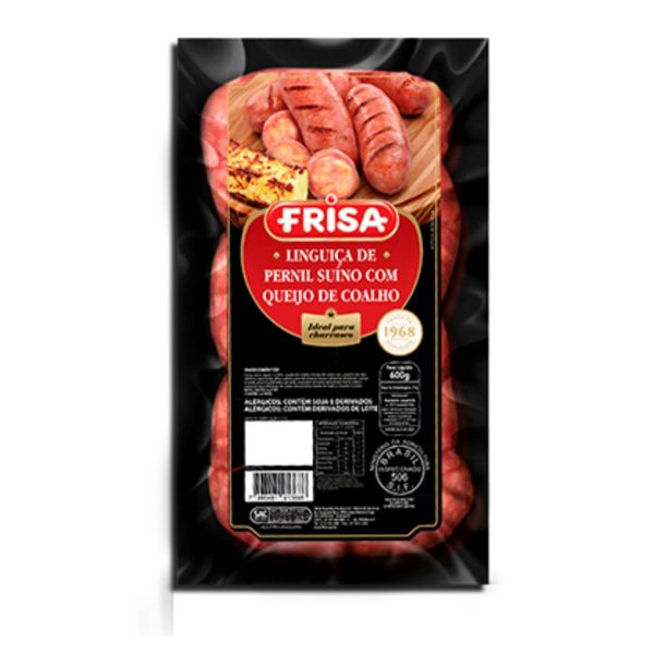 LINGUIÇA PERNIL FRISA 600G QUEIJO COALHO - lavagnoli