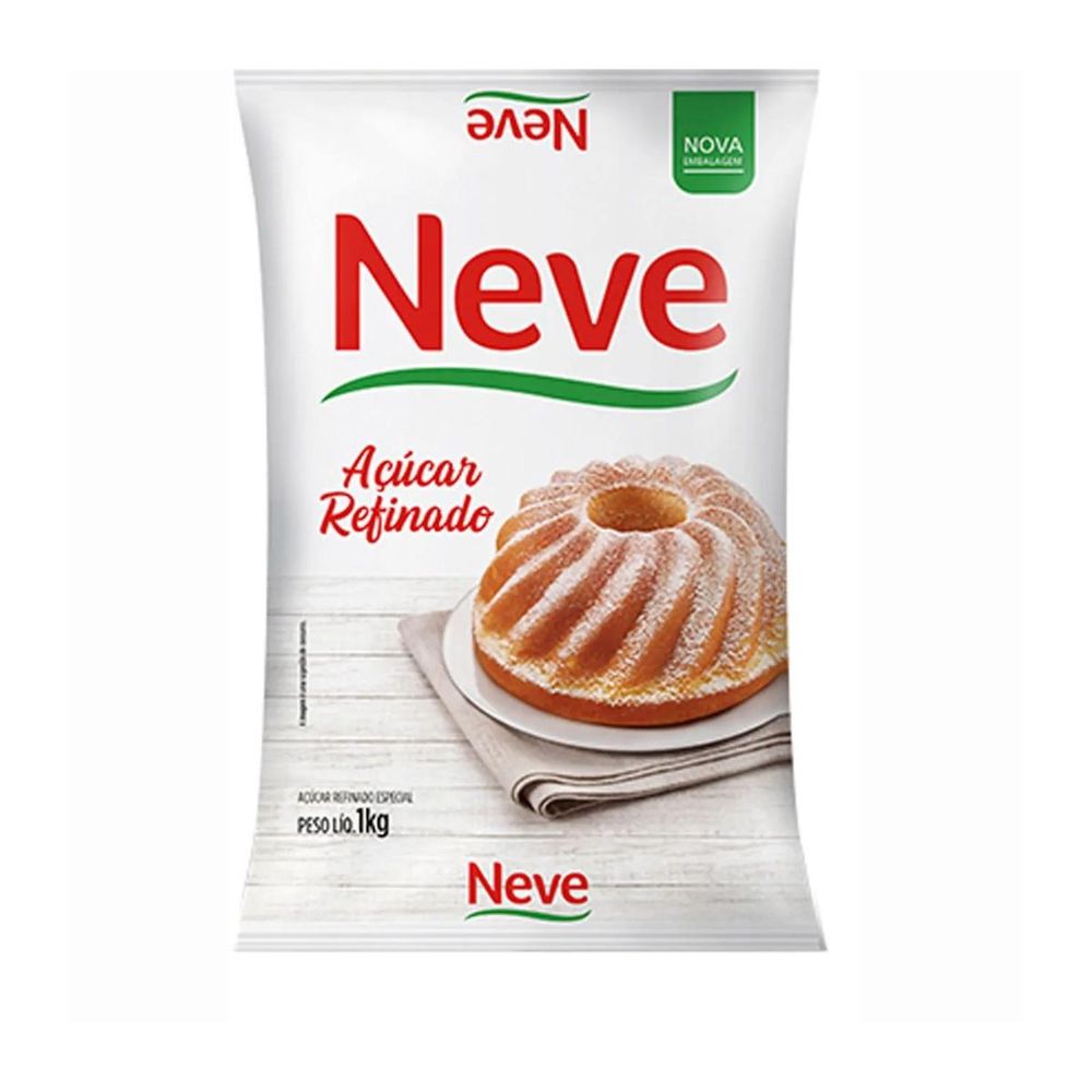 AÇÚCAR REFINADO NEVE 1KG - lavagnoli