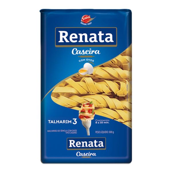 MACARRÃO RENATA C/OVOS 500G TALHARIM 3 - lavagnoli