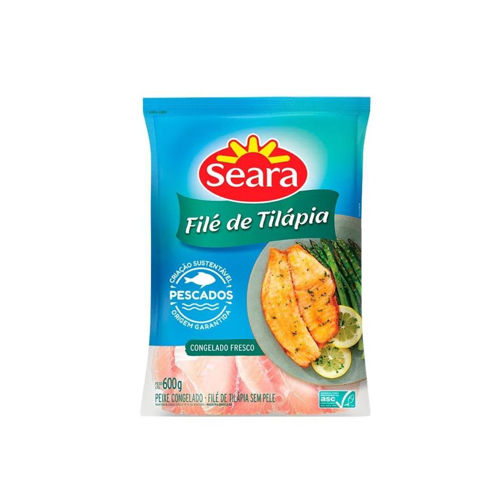 FILÉ TILÁPIA SEARA IQF 600G - lavagnoli