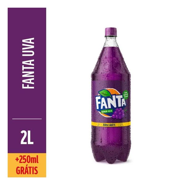 REFRIGERANTE FANTA PET 2L+250ML UVA - lavagnoli