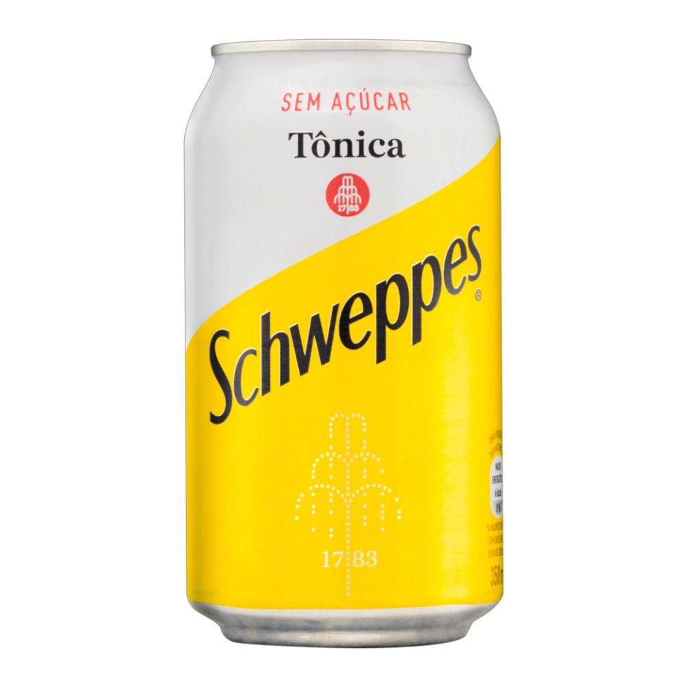 ÁGUA TÔNICA SCHWEPPES LATA 350ML SEM AÇÚCAR - lavagnoli