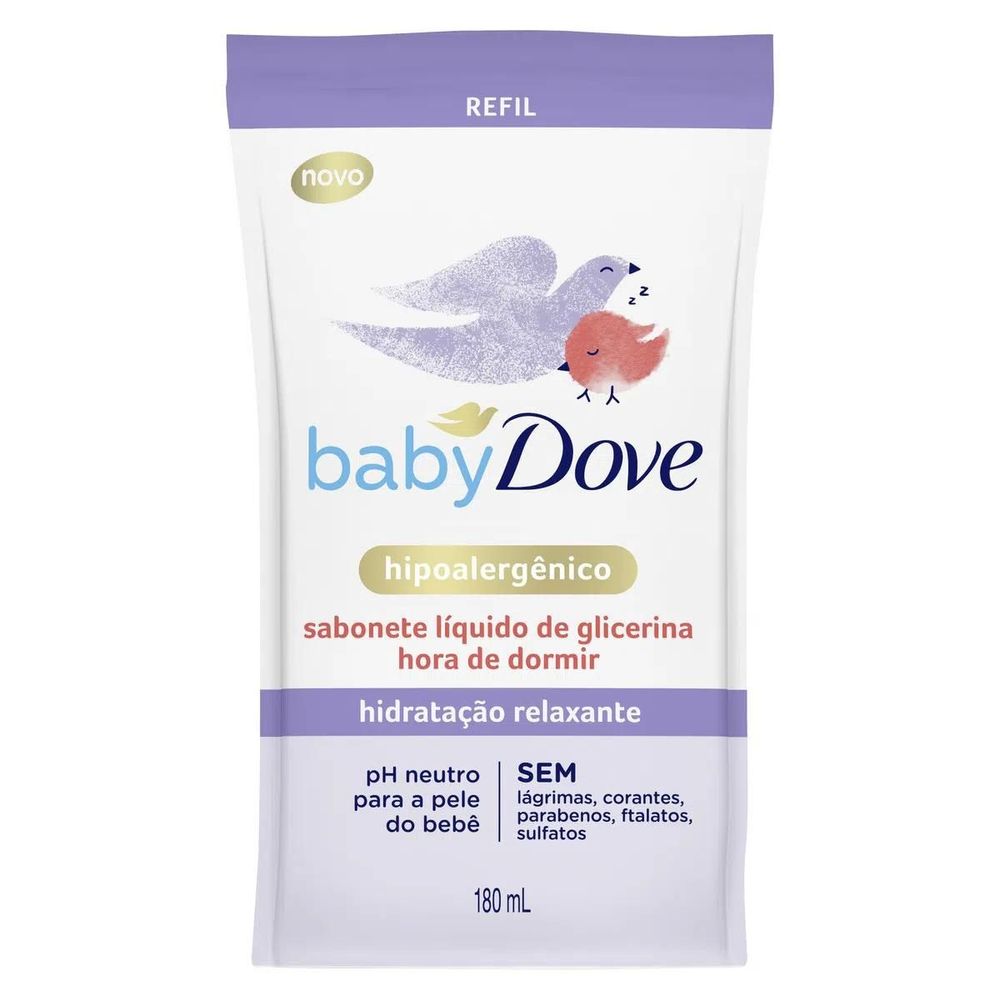 Sabonete Liquido de Glicerina Baby Dove Hora de Dormir 180ml Refil ...