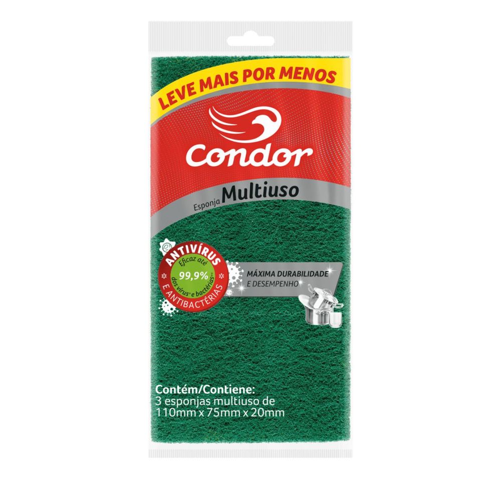 ESPONJA CONDOR MULTIUSO 3UN LMPM R1534 - lavagnoli