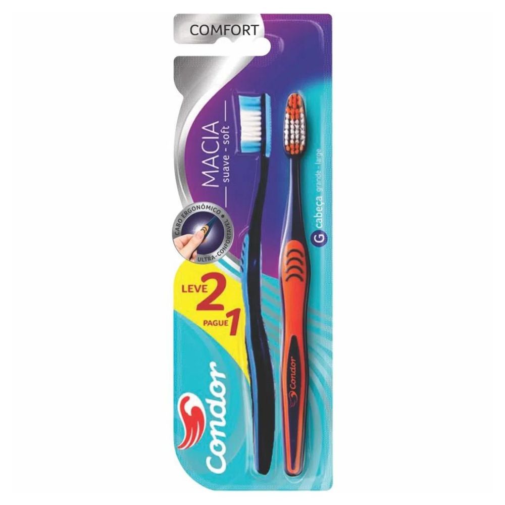 ESCOVA DENTAL CONDOR COMFORT LEVE 2 PAGUE 1 MACIA R80970 - lavagnoli