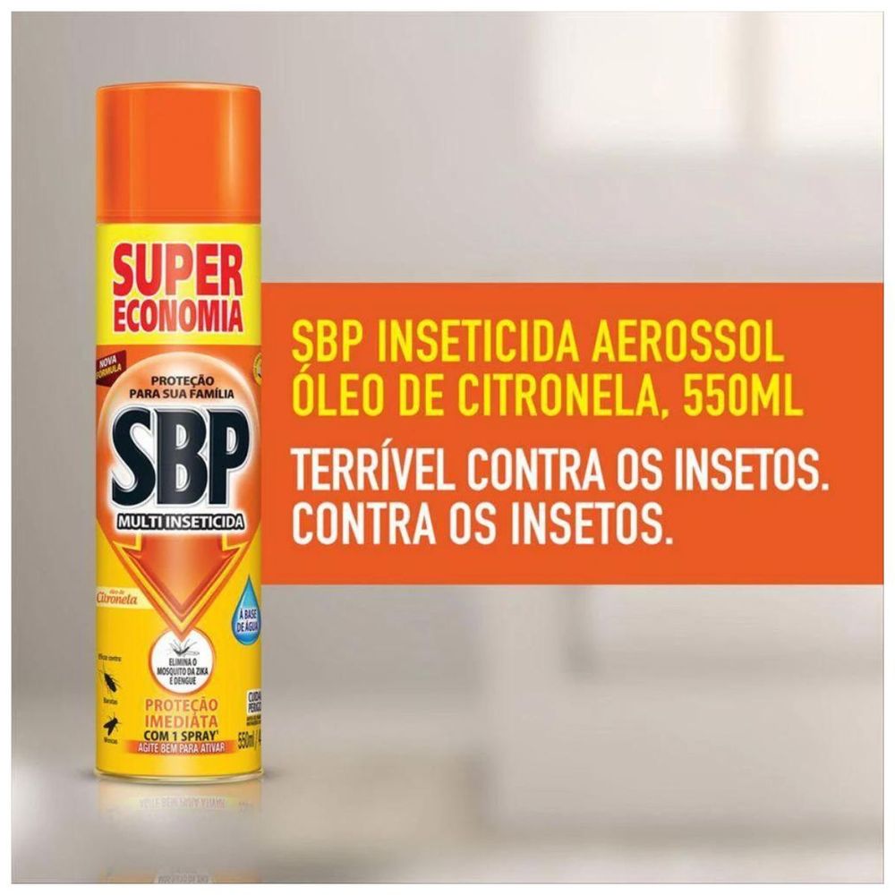 INSETICIDA AERO SBP MULTI INSETICIDA 550ML CITRONELA - lavagnoli