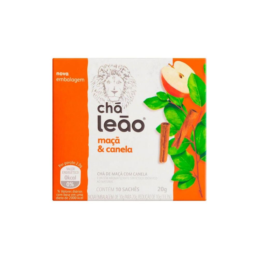 CHÁ LEÃO 20G MAÇÃ/CANELA - lavagnoli