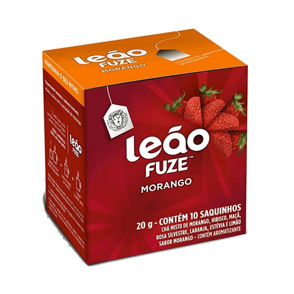 CHÁ LEÃO FUZE 20G MORANGO - lavagnoli
