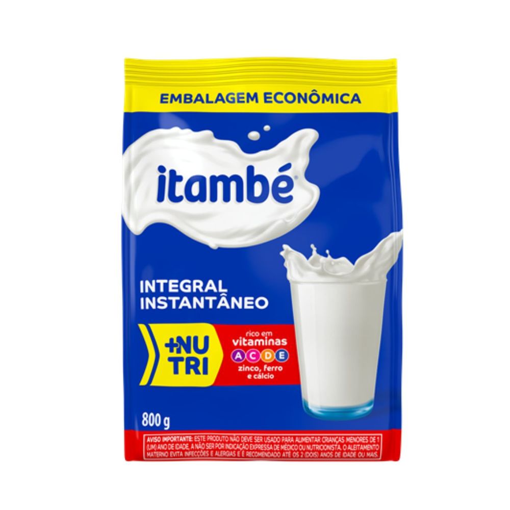 LEITE PÓ ITAMBÉ INTEGRAL SACHÊ 800G INSTANTÂNEO - lavagnoli