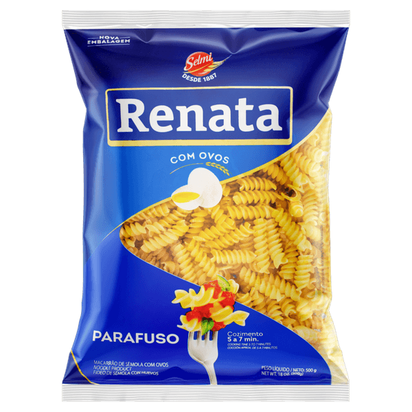 MACARRÃO RENATA C/OVOS 500G PARAFUSO 2 - lavagnoli