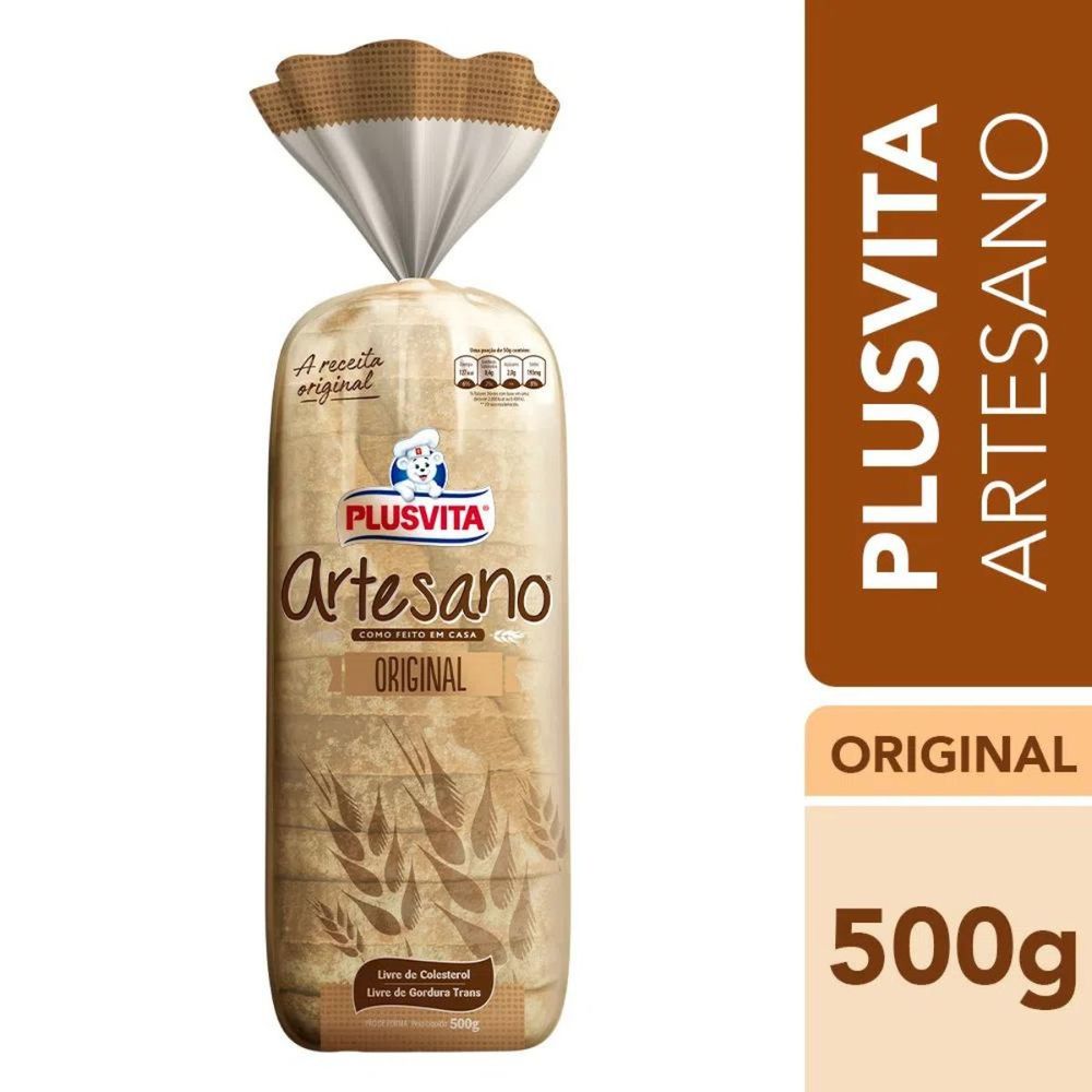 PÃO PLUS VITA INTEGRAL 500G ARTESANO - lavagnoli