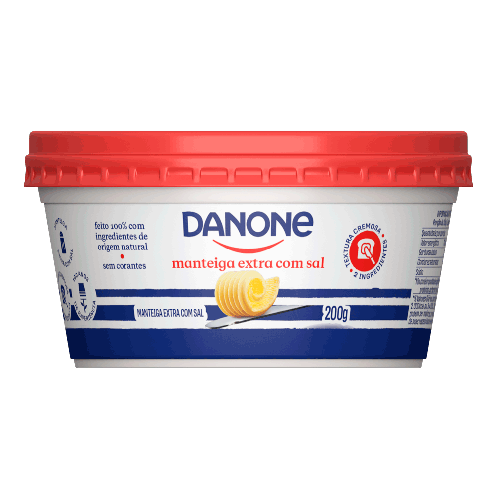 MANTEIGA DANONE 200G COM SAL - lavagnoli
