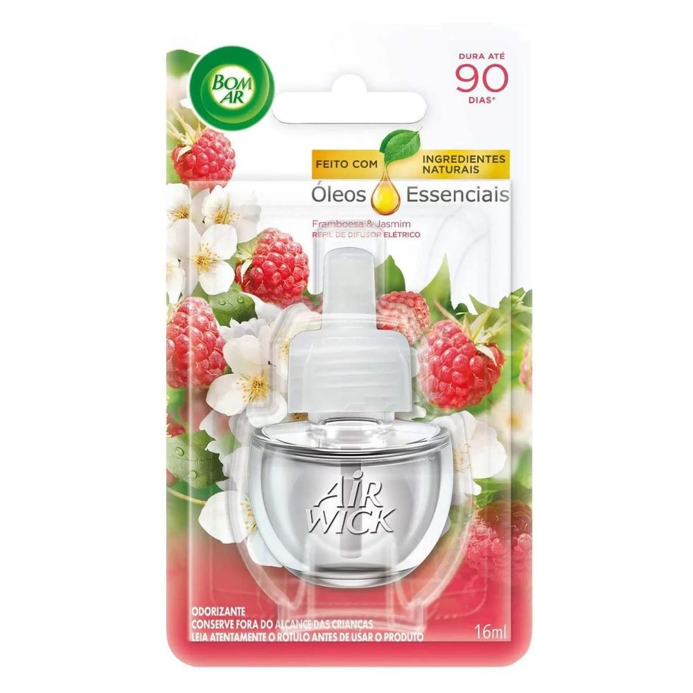 ODORIZADOR BOM AR REFIL 16ML FRAMB/JASMIM - lavagnoli